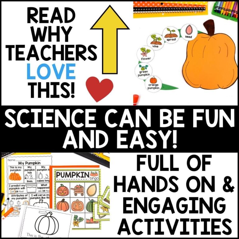 Pumpkins Science Unit for Kindergarten - A Dab of Glue Will Do