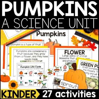 Pumpkins Science Unit for Kindergarten - A Dab of Glue Will Do