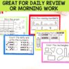 Kindergarten Daily Math Review Journal - September - A Dab of Glue Will Do
