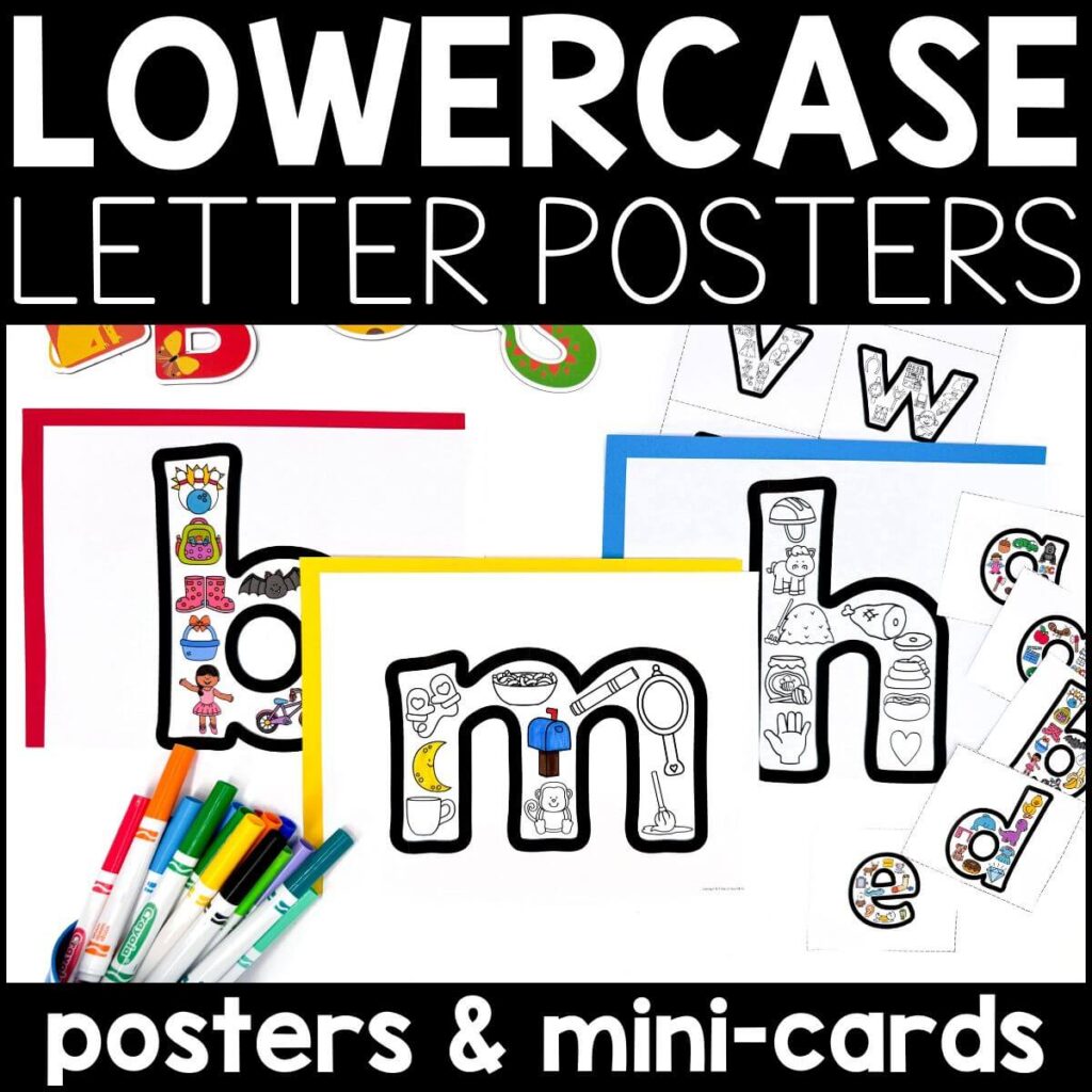 Lowercase Alphabet Posters - A Dab of Glue Will Do