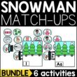 Snowman Blends Match-Up - A Dab of Glue Will Do