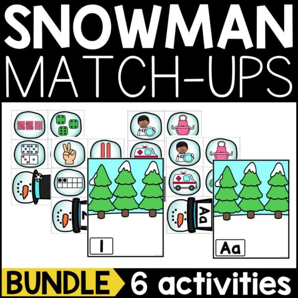 Snowman Blends Match-Up - A Dab of Glue Will Do