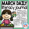 Kindergarten Daily Literacy Review Journal - March - A Dab of Glue Will Do