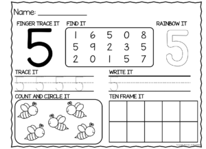 0-20 Number Activities: Number Worksheets and Number Crafts - A Dab of ...