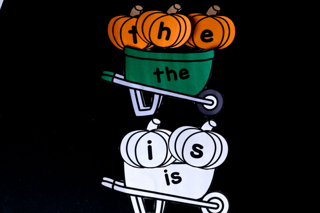 Pumpkin Editable Sight Words - A Dab of Glue Will Do