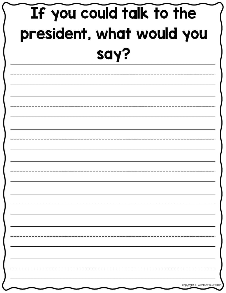 George Washington President's Day Craft and Creative Writing - A Dab of ...