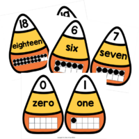 Candy Corn Numbers - A Dab of Glue Will Do