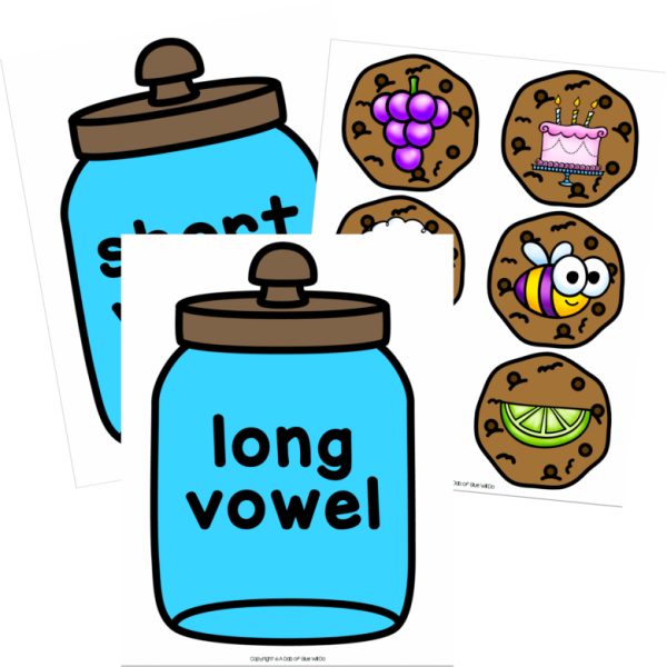 Cookie Vowel Sort - A Dab of Glue Will Do
