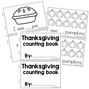 Thanksgiving Counting Book - A Dab of Glue Will Do