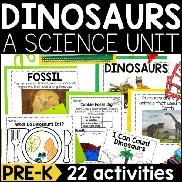 Dinosaurs Science Unit for Pre K - A Dab of Glue Will Do