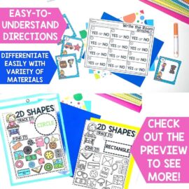 August Monthly Math and Literacy Centers for Kindergarten - A Dab of ...