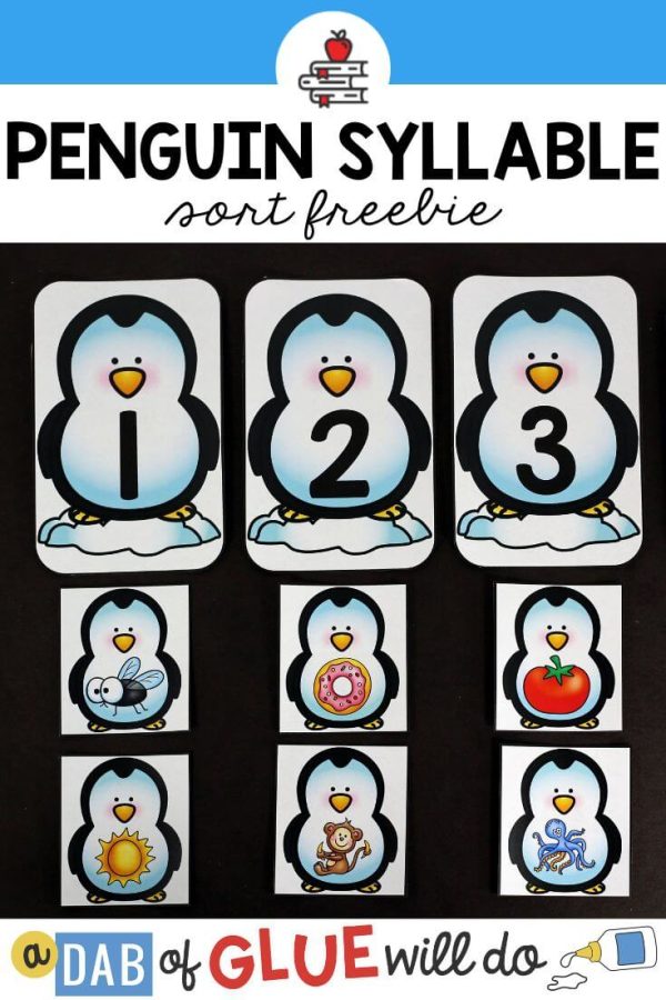 Penguin Syllable Sort Printable