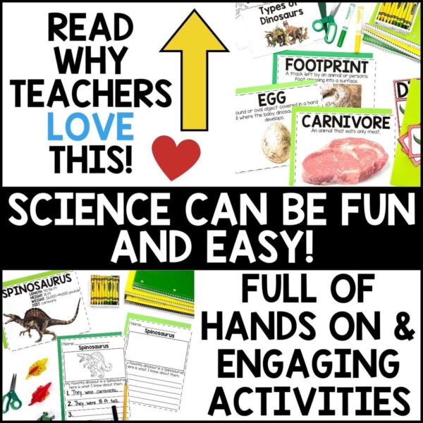 Dinosaurs Science Unit for Kindergarten - A Dab of Glue Will Do
