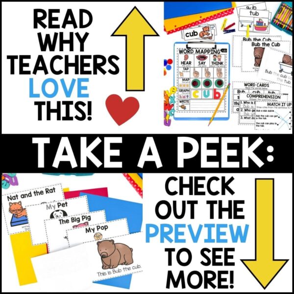 Decodable Readers with Word Work Mega Bundle - A Dab of Glue Will Do
