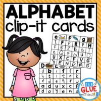 Alphabet Clip It Cards - A Dab of Glue Will Do