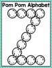 Alphabet Pom Pom Cards - A Dab of Glue Will Do
