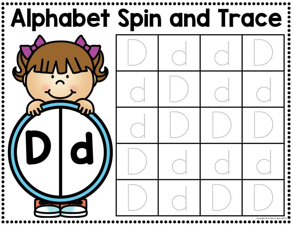 Alphabet Spin and Trace - A Dab of Glue Will Do