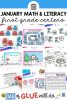 1st Grade Math and Literacy Centers for January