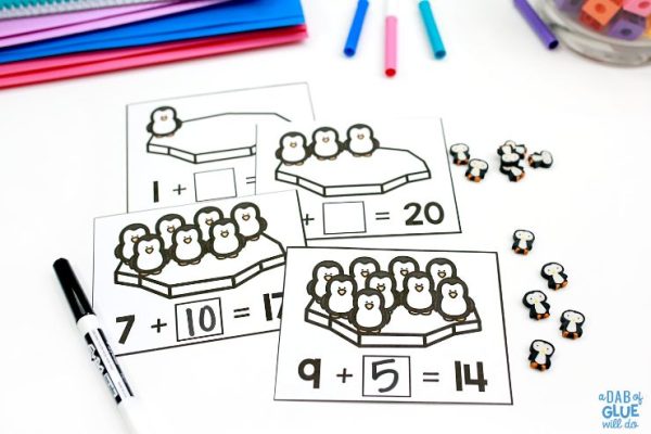 1st Grade Math and Literacy Centers for January