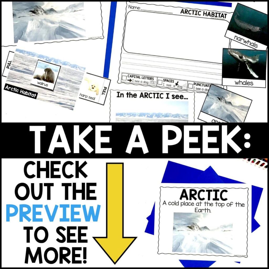 Arctic Habitat for PreK - A Dab of Glue Will Do