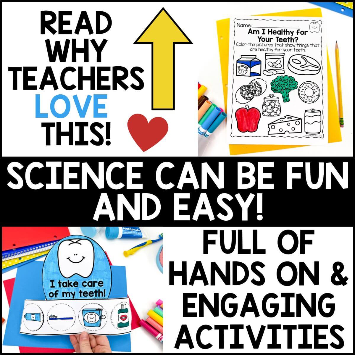 Dental Health Science Unit for Pre-K - A Dab of Glue Will Do
