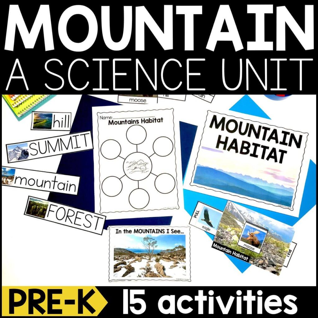 Mountain Habitat for PreK - A Dab of Glue Will Do