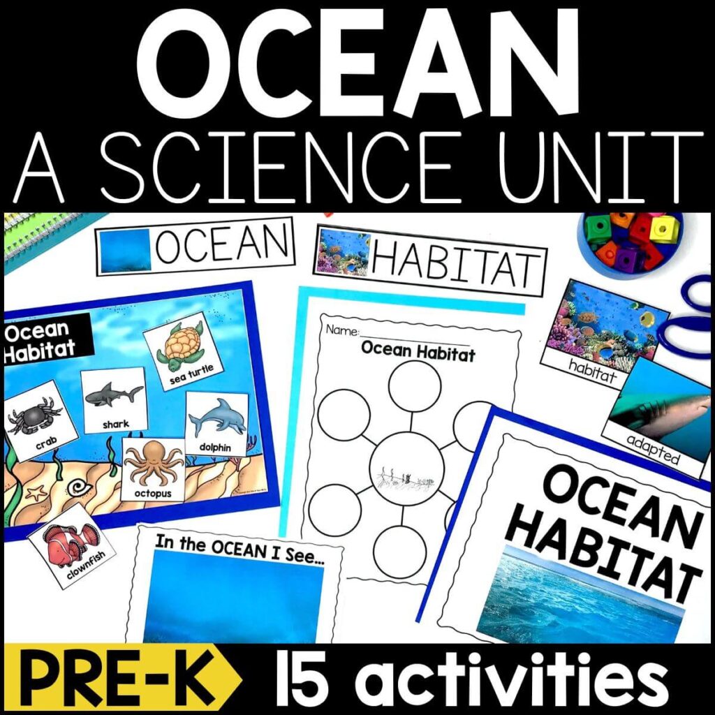 Ocean Habitat for PreK - A Dab of Glue Will Do