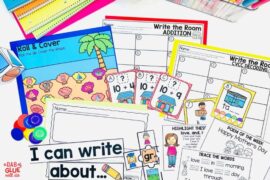 Bloom & Learn: May Kindergarten Math and Literacy Centers