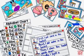 Bloom & Learn: May Kindergarten Math and Literacy Centers