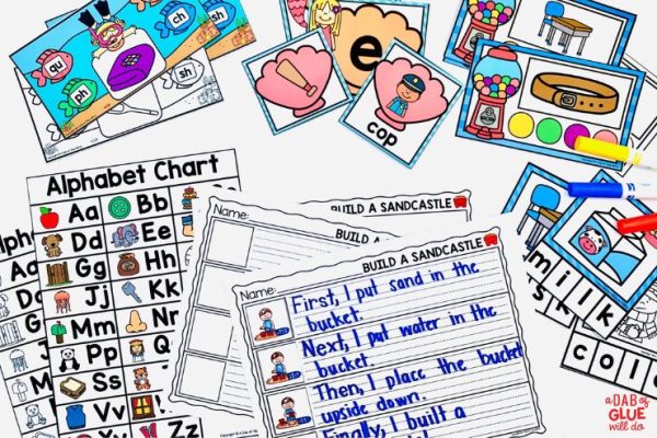 Bloom & Learn: May Kindergarten Math and Literacy Centers