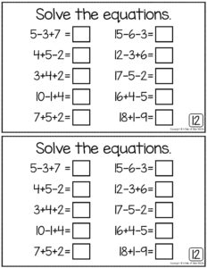 June Daily Math Review Journal for First Grade - A Dab of Glue Will Do