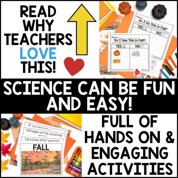 Fall Season Unit for Kindergarten - A Dab of Glue Will Do