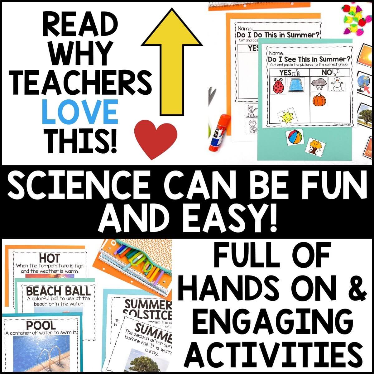 Summer Season Unit for Kindergarten - A Dab of Glue Will Do