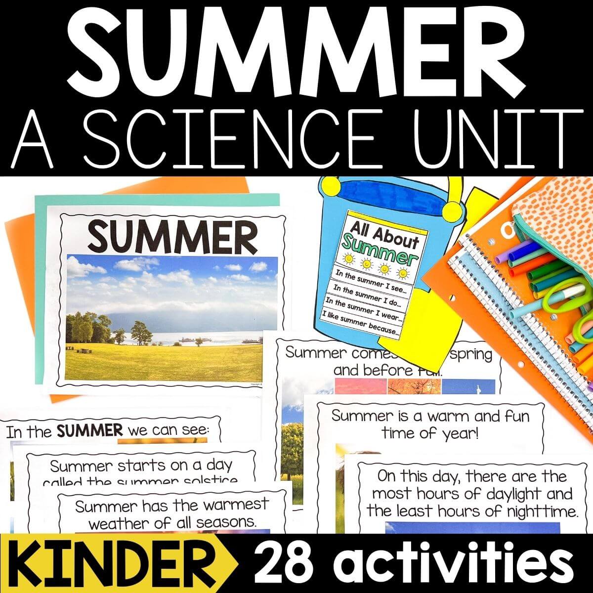 Summer Season Unit for Kindergarten - A Dab of Glue Will Do