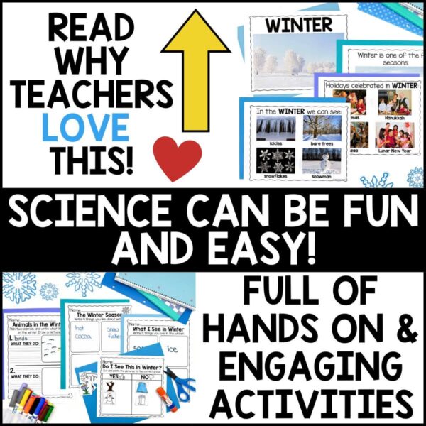 Winter Season Unit for Kindergarten - A Dab of Glue Will Do