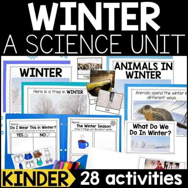 Winter Season Unit for Kindergarten - A Dab of Glue Will Do
