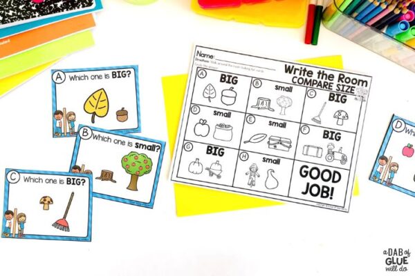 Hands-On September Math and Literacy Centers for Pre-K