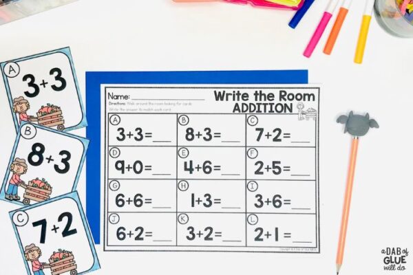 1st Grade Adventures with October Math and Literacy Centers