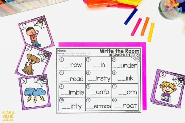1st Grade Adventures with October Math and Literacy Centers