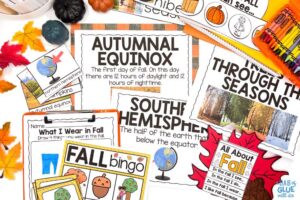 Kindergarten Fall Season Science Unit - A Dab of Glue Will Do