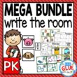 Write the Room Pre-K Bundle - Math and Literacy Write the Room Centers ...