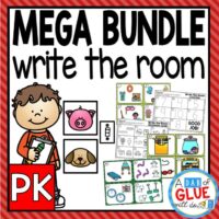 Write the Room Pre-K Bundle - Math and Literacy Write the Room Centers ...