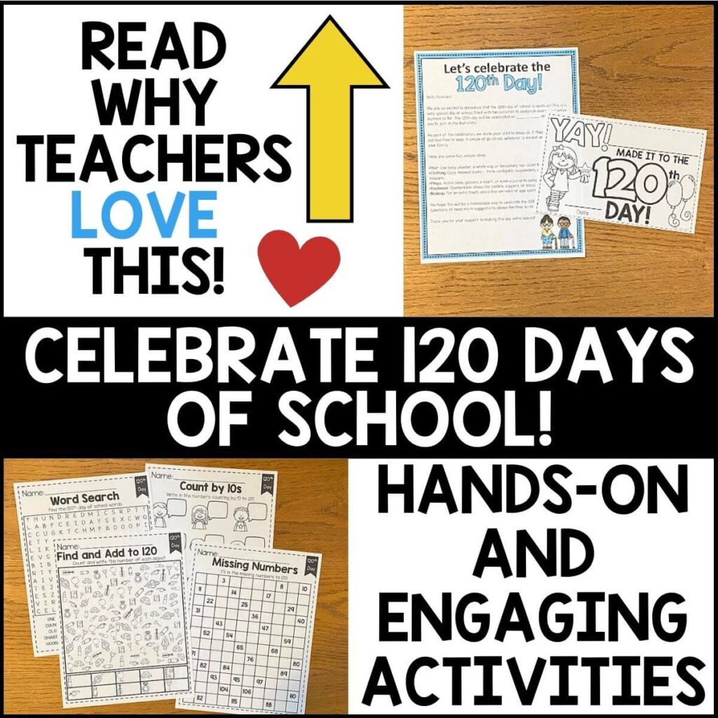 120 Days of School Activity Pack - A Dab of Glue Will Do