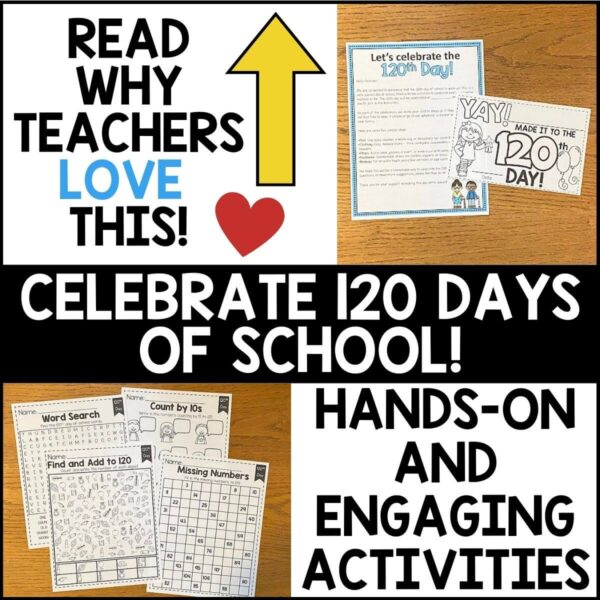 120 Days of School Activity Pack - A Dab of Glue Will Do
