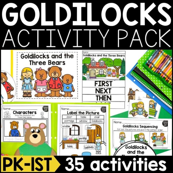 Goldilocks and the Three Bears Activities - A Dab of Glue Will Do