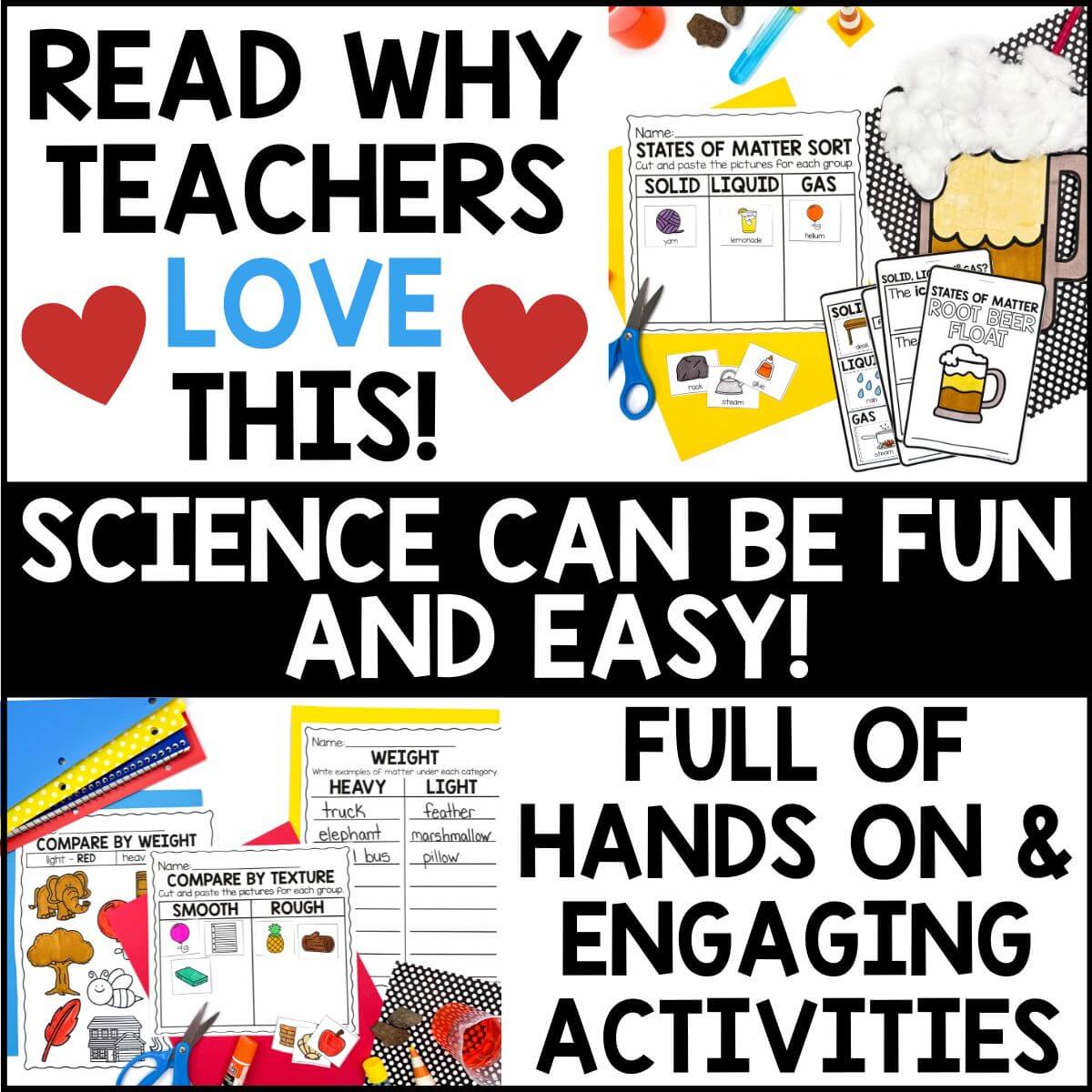 Matter 1st Grade Unit - A Dab of Glue Will Do