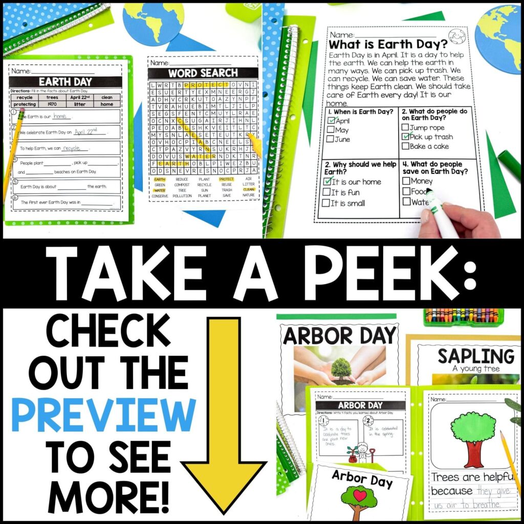 Earth Day Activity Pack - A Dab of Glue Will Do