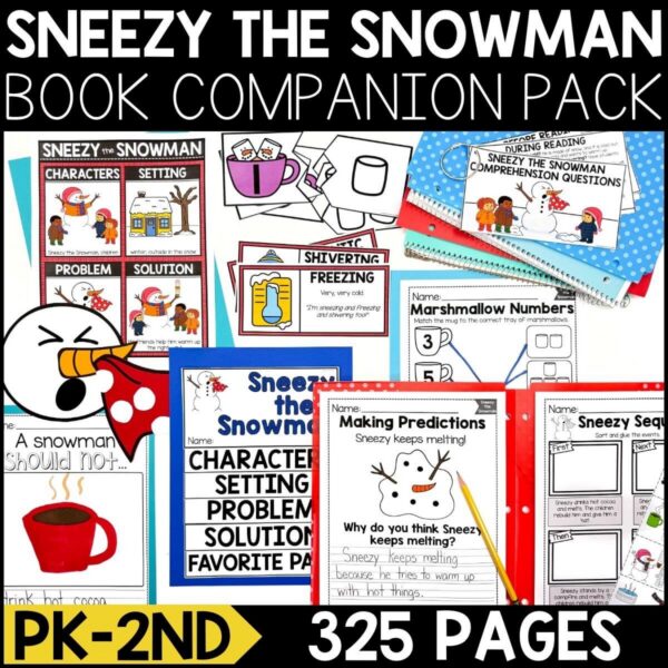 Sneezy the Snowman Book Activities - A Dab of Glue Will Do