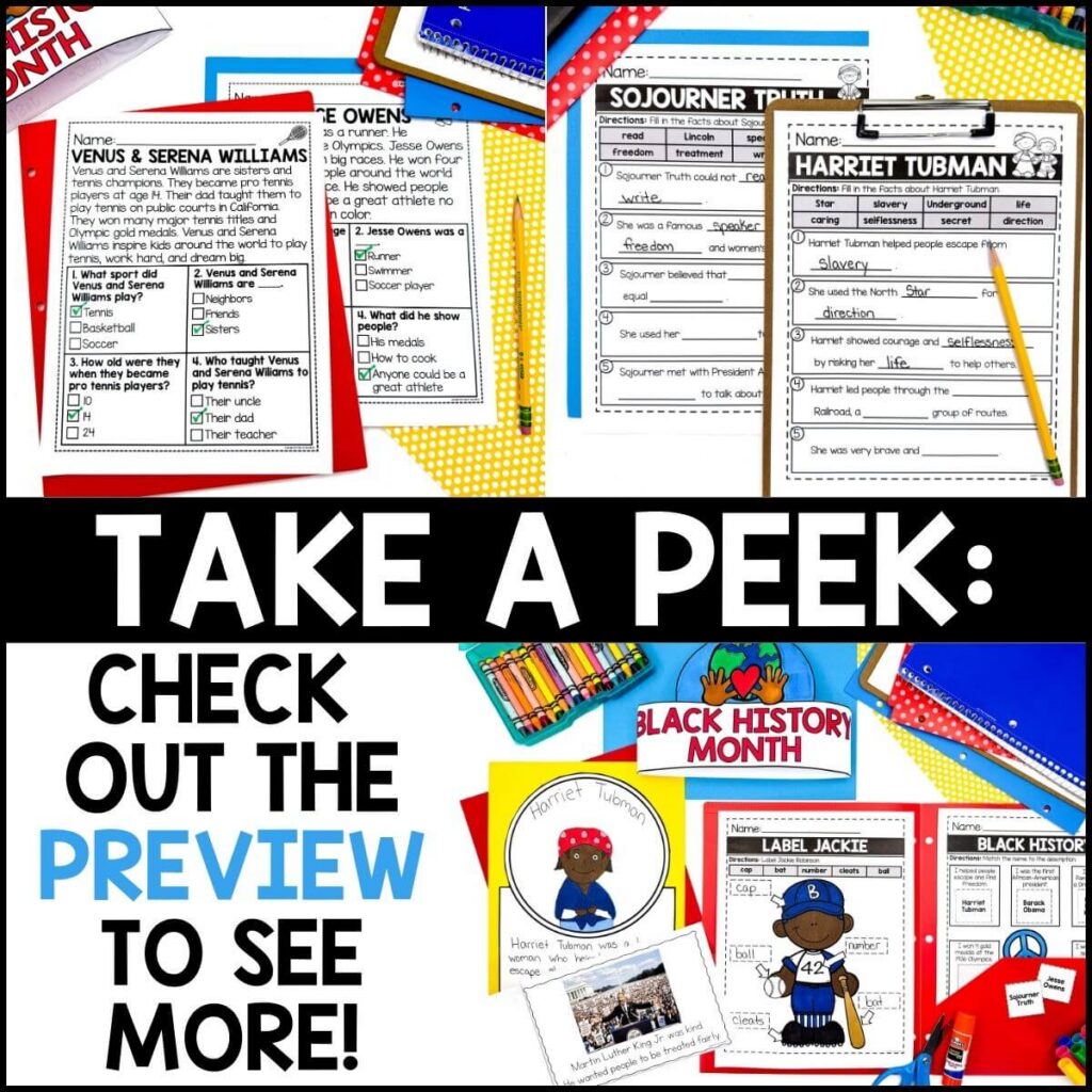 Black History Month Activity Pack - A Dab of Glue Will Do