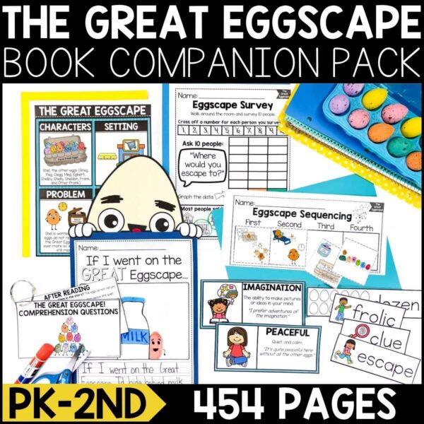 The Great Eggscape Book Activities - A Dab of Glue Will Do
